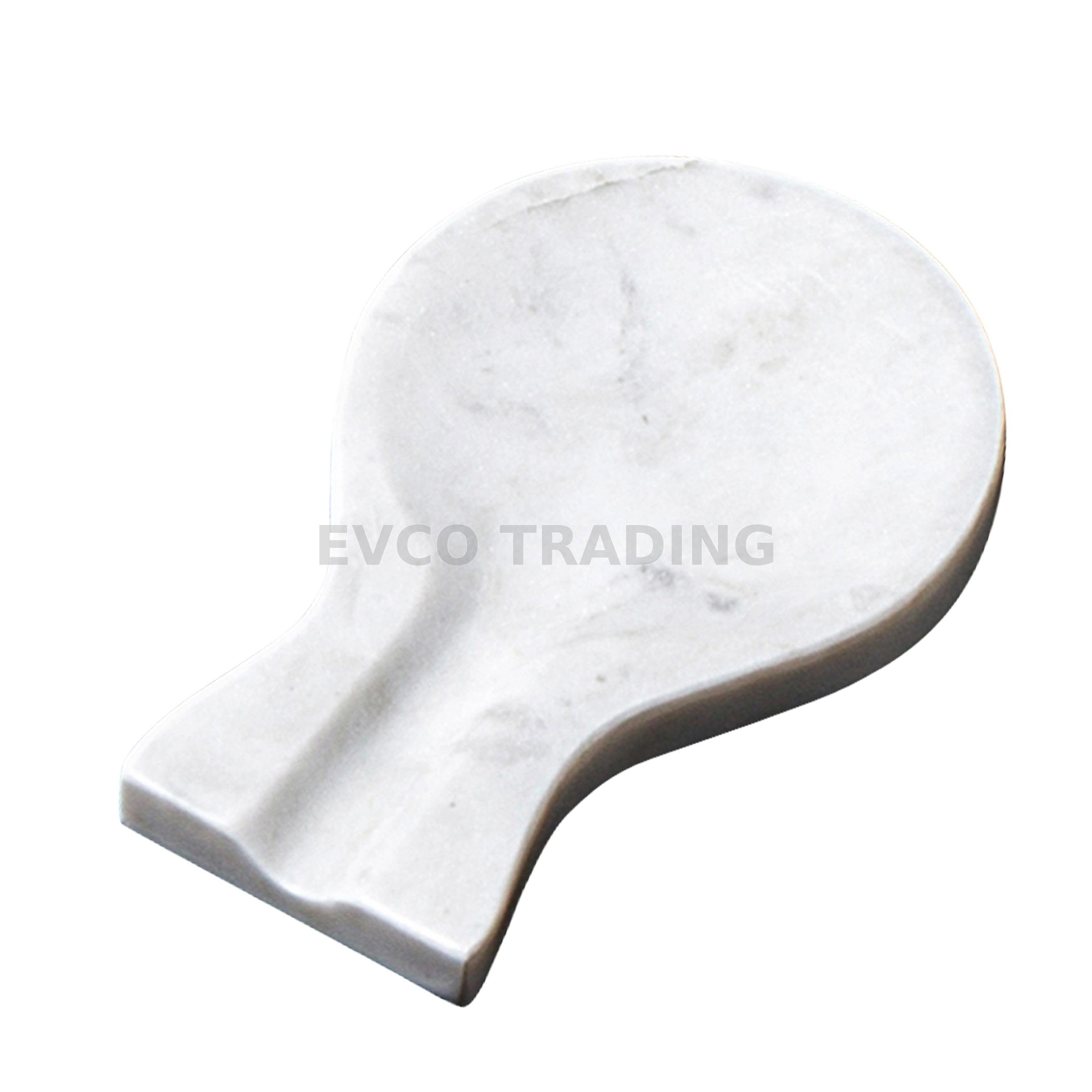 Natural Creamy White Marble Spoon Rest | Taiwantrade.com