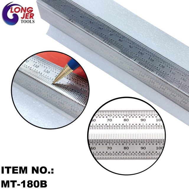 Precision Marking T-Ruler and Stainless Steel Bend Ruler Woodworking Ruler