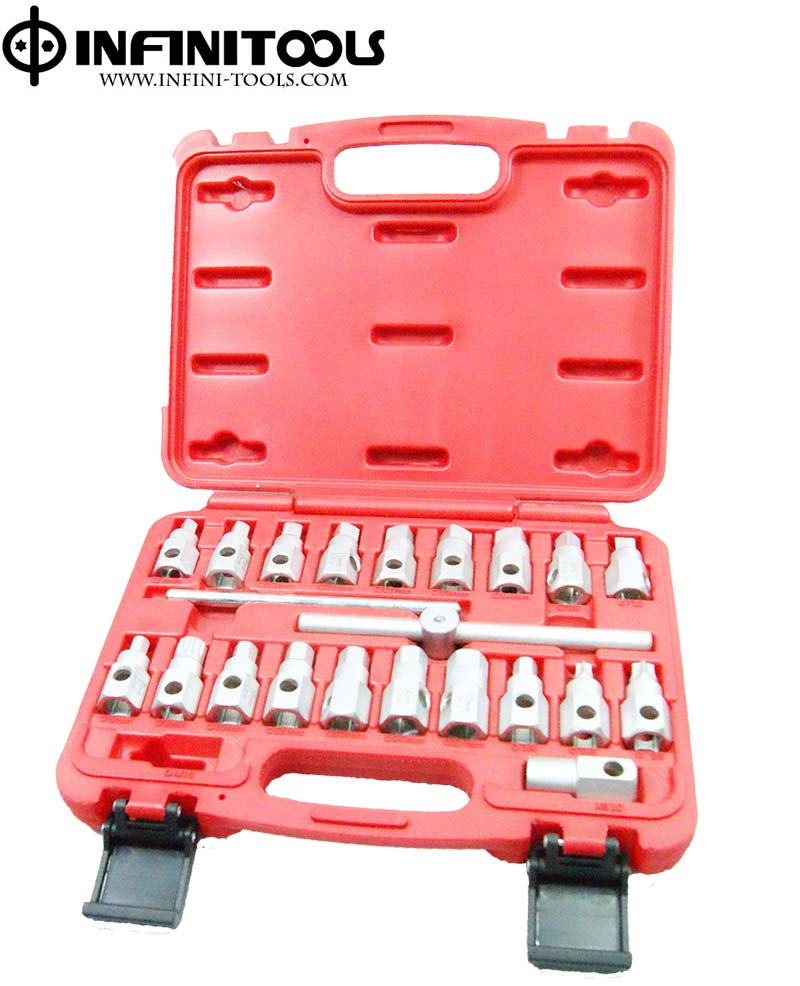 Drain Plug Key Set ,23-piece,3/8”DR | Taiwantrade