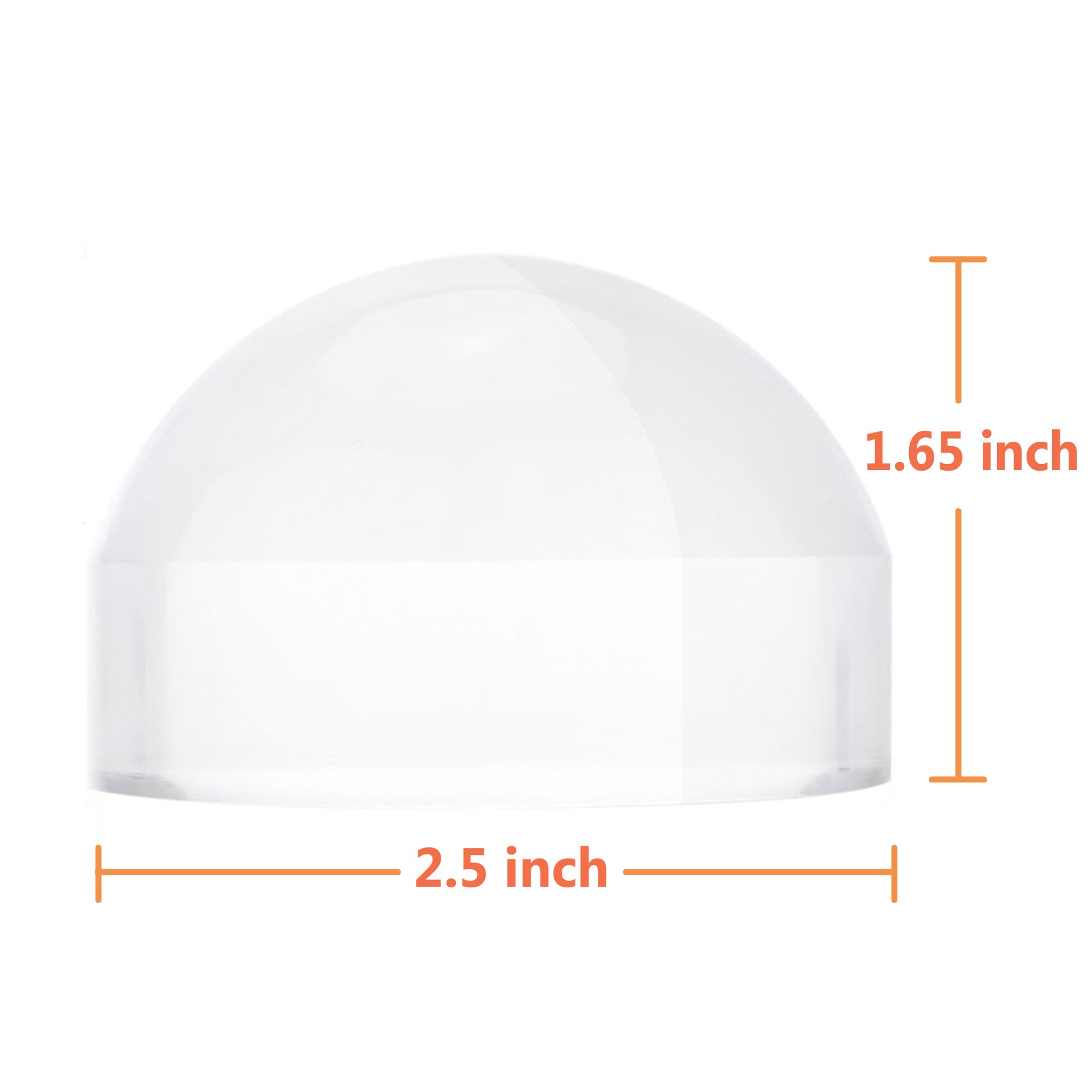 MagDepo Acrylic Dome Magnifier 2.5 inch 4X Crystal Glass Paperweight ...