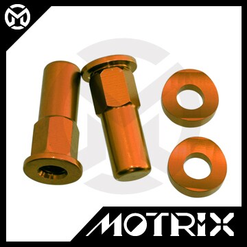 Alloy rim lock nut with washer, orange | Taiwantrade