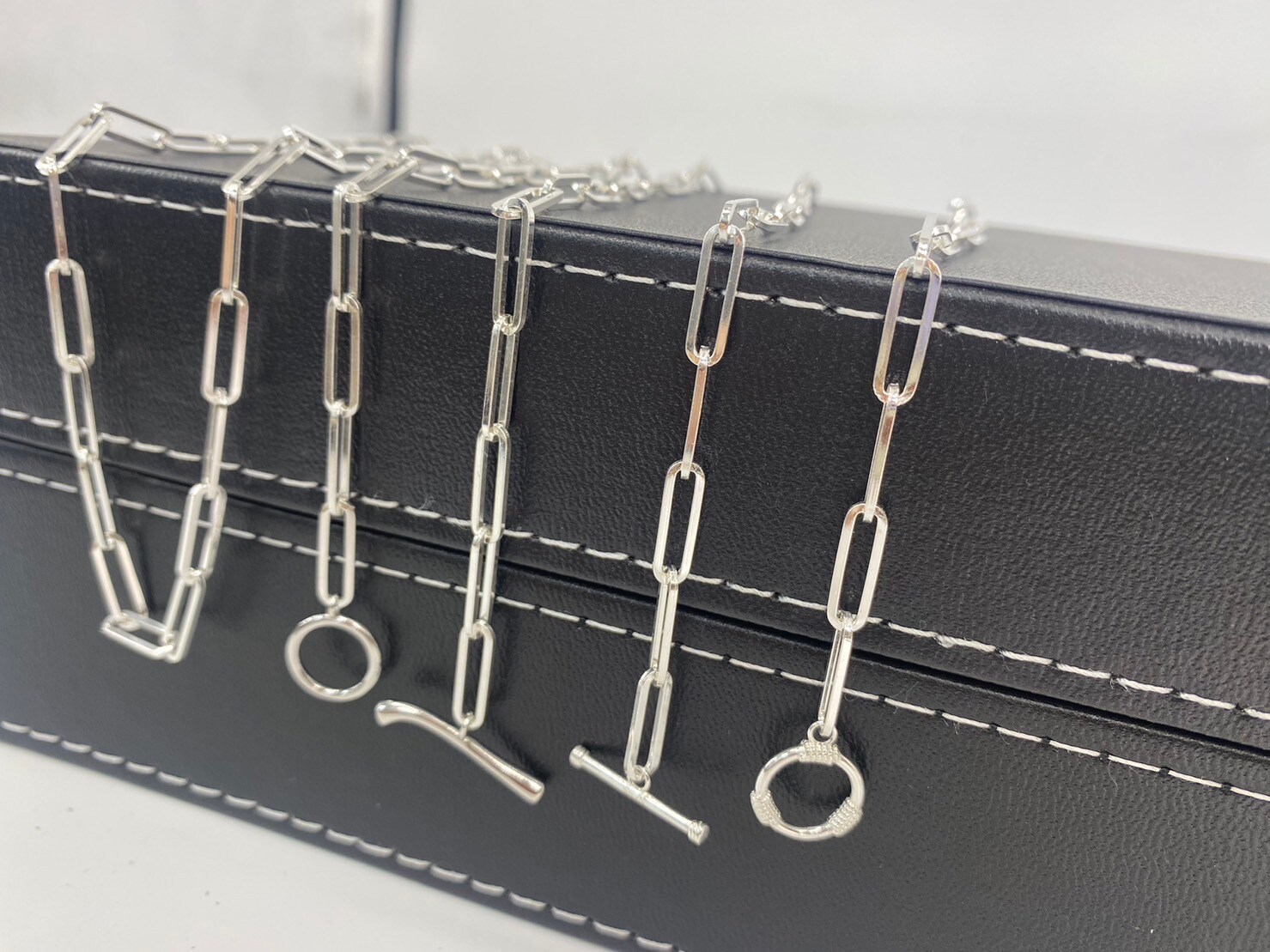 Toggle Paperclip Chains in 925 silver | Taiwantrade