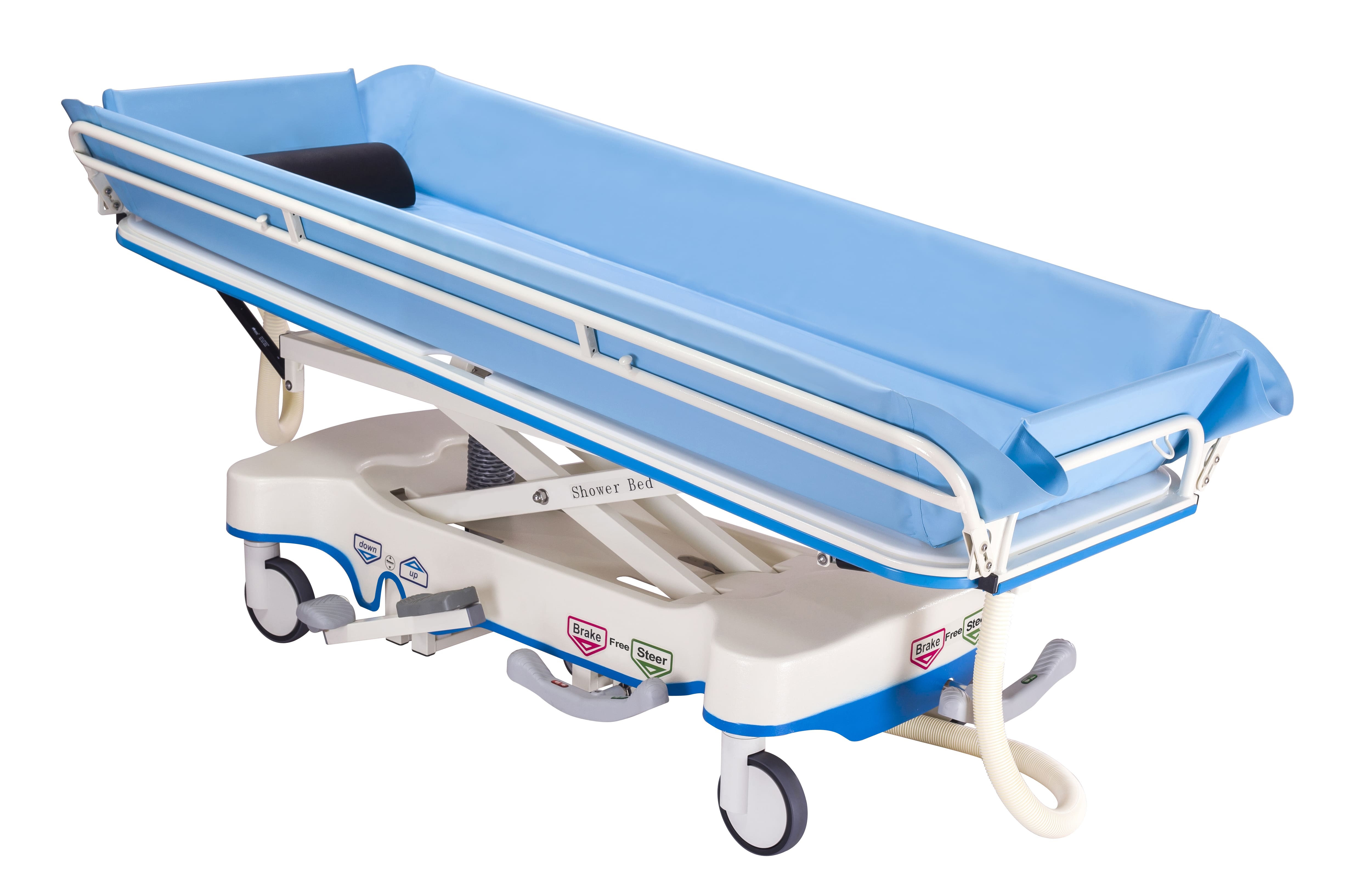Hospital Shower Trolley with 150mm Central Lock | Taiwantrade