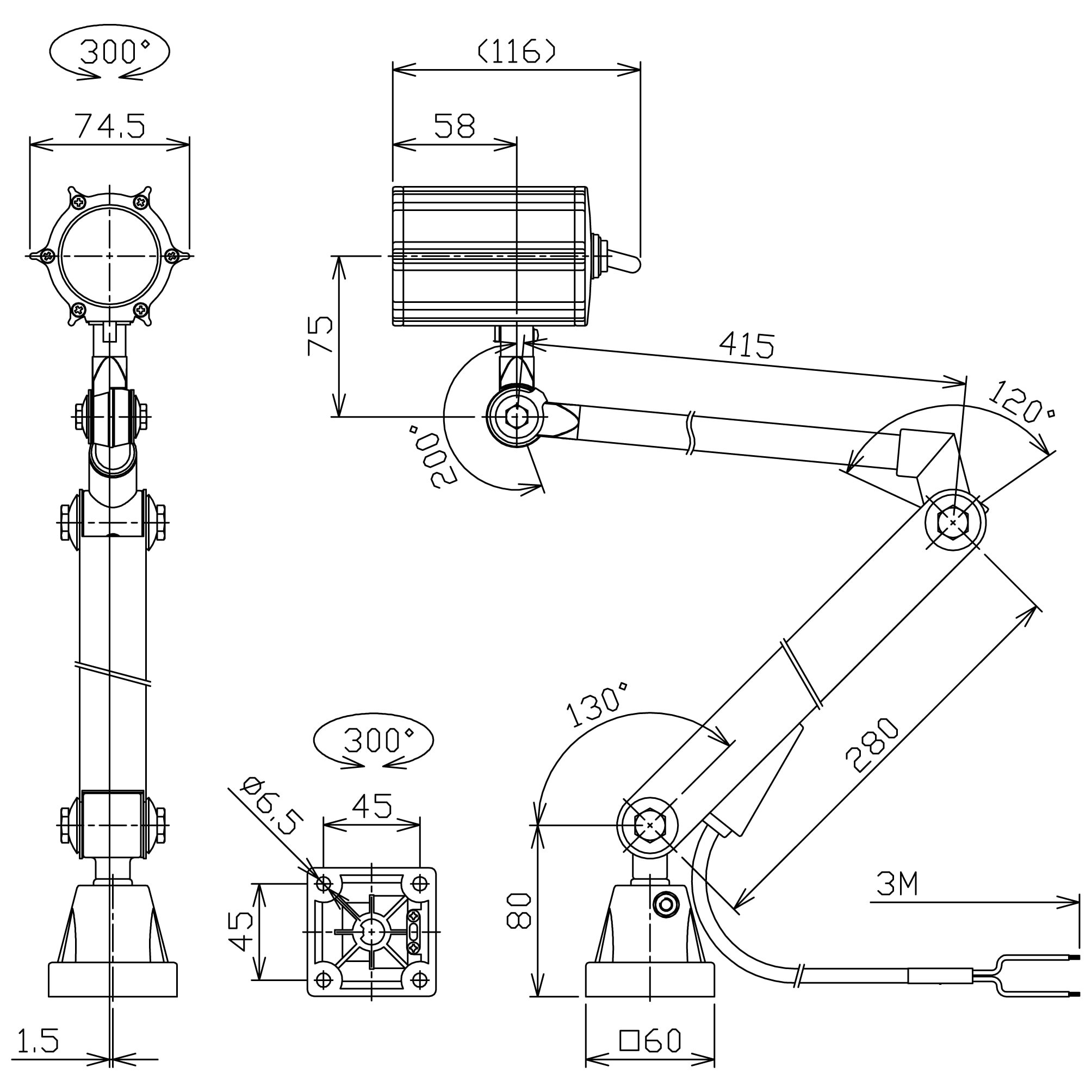 Waterproof LED Spotlight TA-LSM05-DC | TAIWAN ADVANCE EL TECHNOLOGY LTD.
