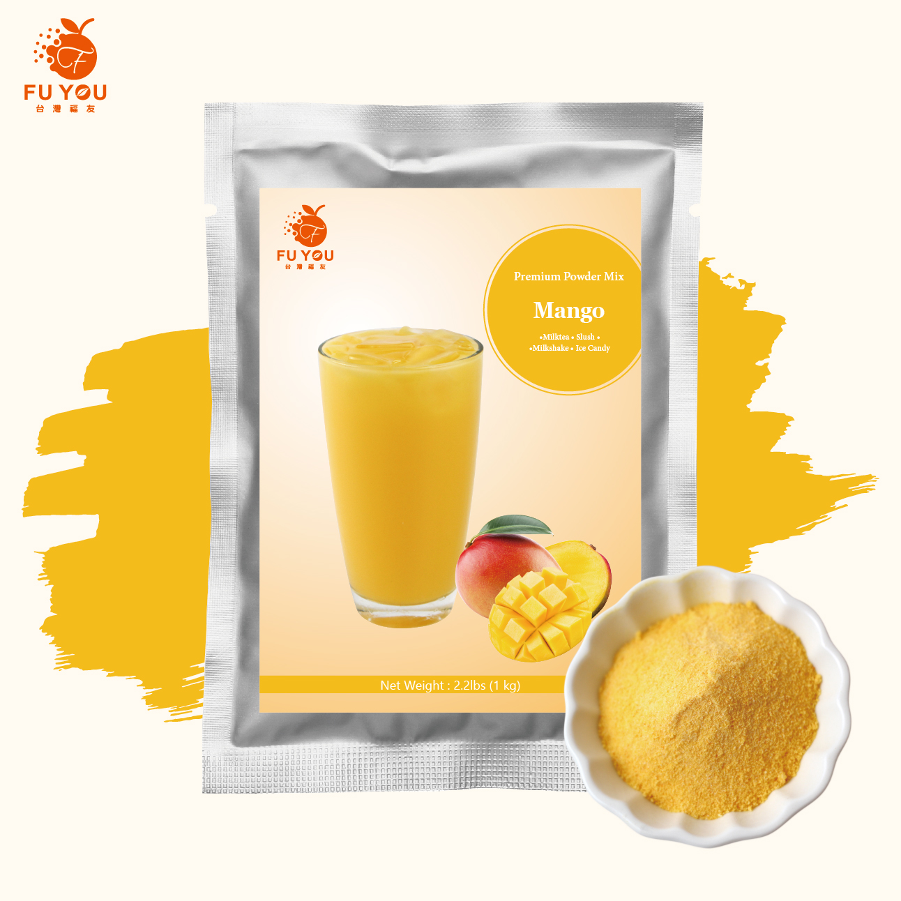 Bubble Tea Ingredients Mango Powder Flavor Powder Wholesale for Milk ...