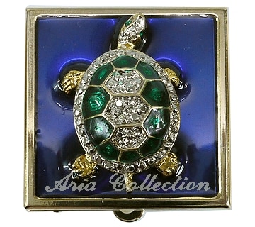 Turtle enamel square pill box | Taiwantrade