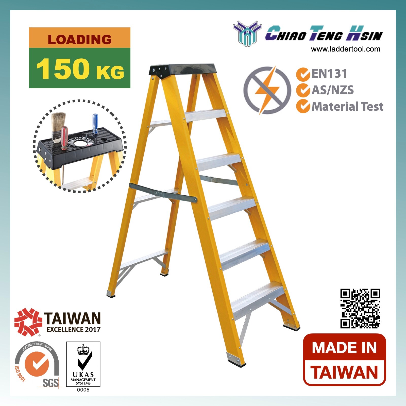 Fiberglass Step Ladder | Taiwantrade.com