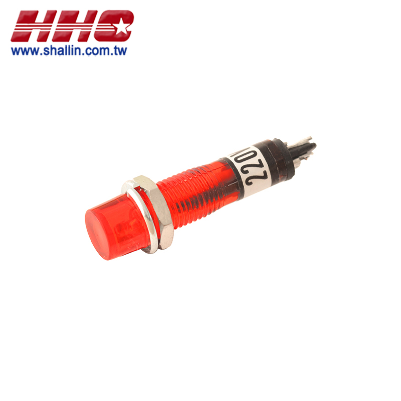 Miniature neon indicator light, W/resistor, voltage:110/220V, RoHS ...