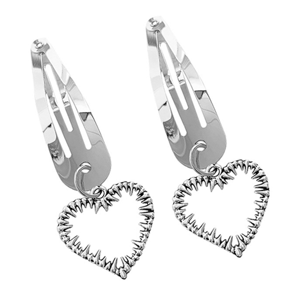 Y3k Metal Hair Snap with Heart Pendant Hair Accessories Supplier ...