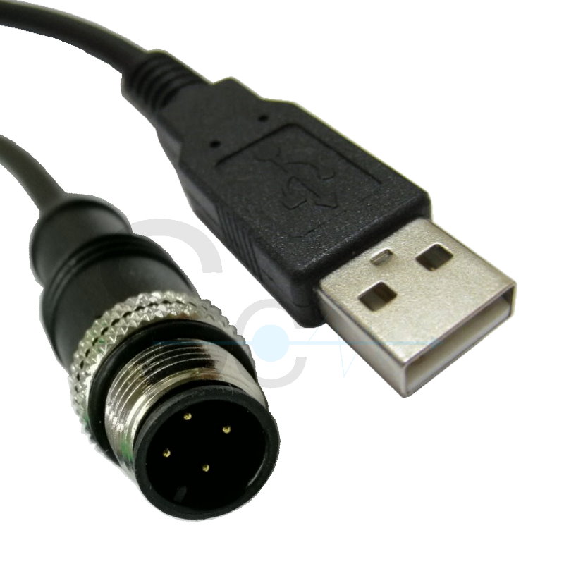 USB A Male to M12 4 Pin A-Code Male Cable Waterproof IP67 | Taiwantrade