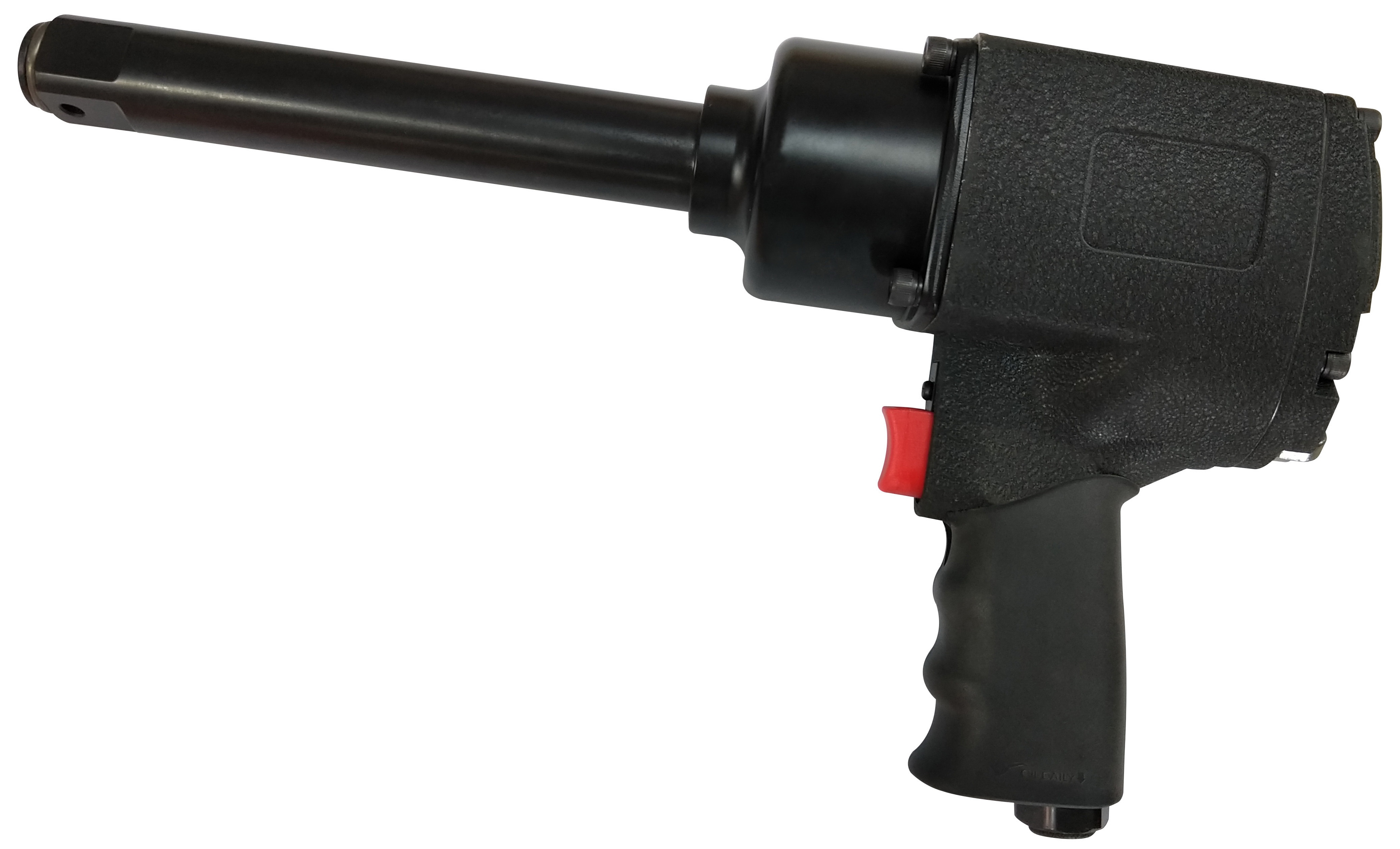 1" Pistol Style Impact Wrench with 6-Inch Extended Anvil, 1,200 ft-lbs ...
