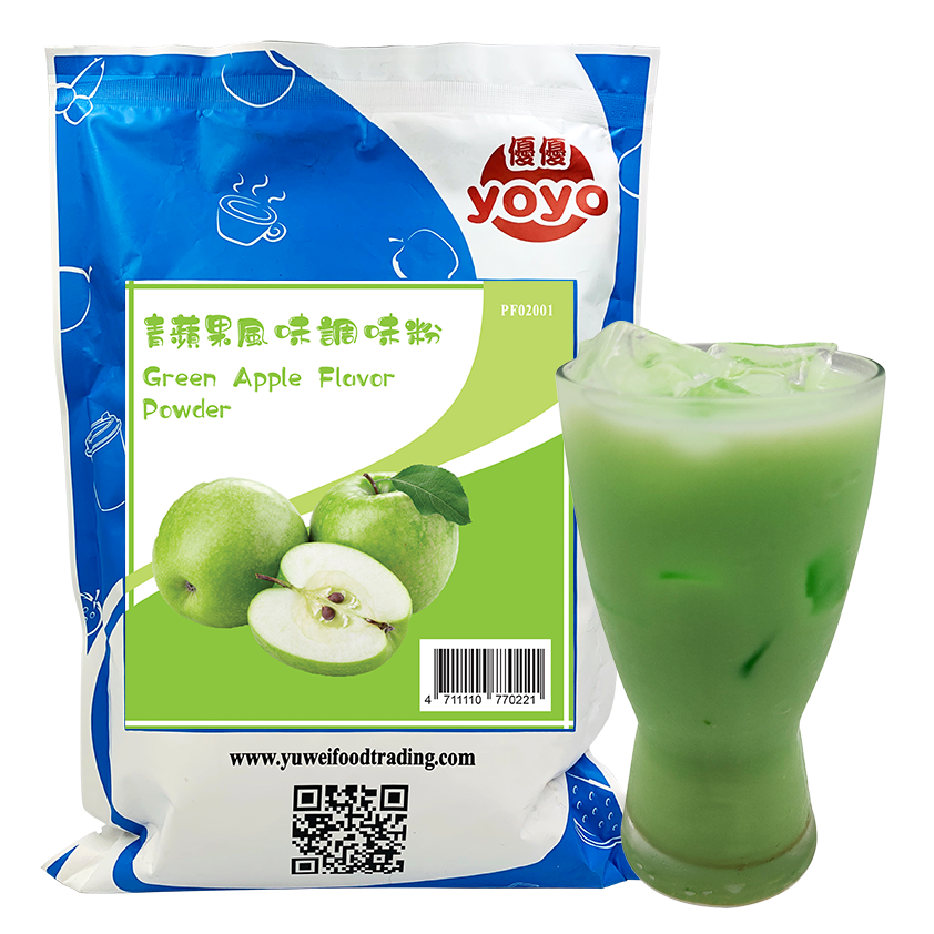 Green Apple Flavor Milk Tea Beverage Instant Powder Taiwan Bubble Tea ...