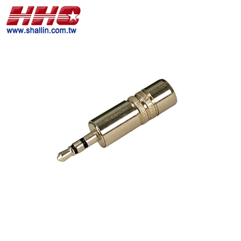 3.5mm miniature stereo plug, metal shell, RoHS Directive-compliant ...