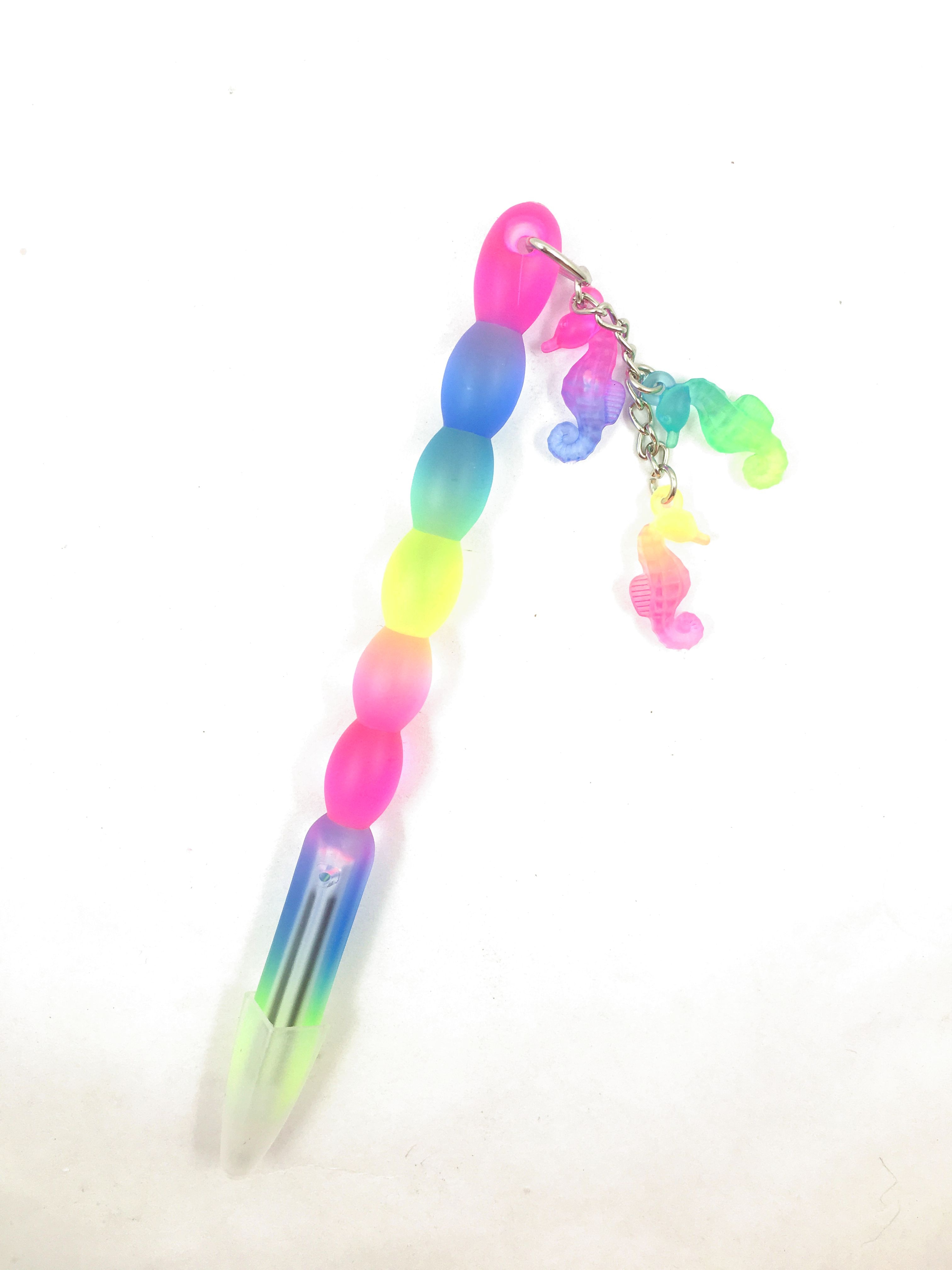 Matte Neon Oval-shaped Pen (with charms) | Taiwantrade