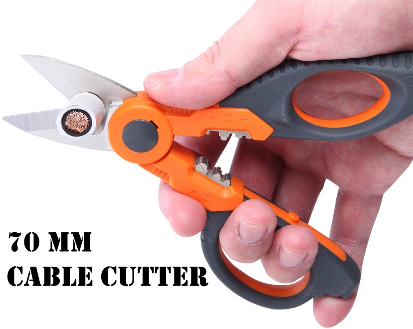 (HAND TOOL) 70mm Cable Cutter - Scissors for Electrician (With Terminal ...