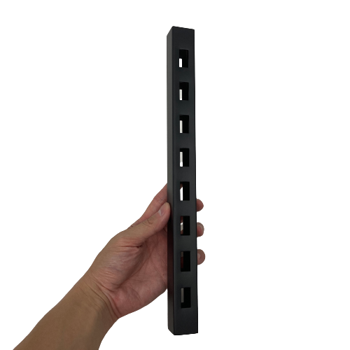 Wall slotted upright - 1" = 25.4mm square tube, pitch 35mm ...