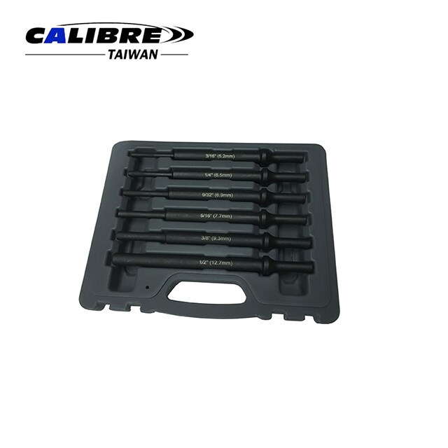 TAIWAN CALIBRE Pneumatic Tool 6pc Extra Long Air Hammer Drift Pin Punch ...