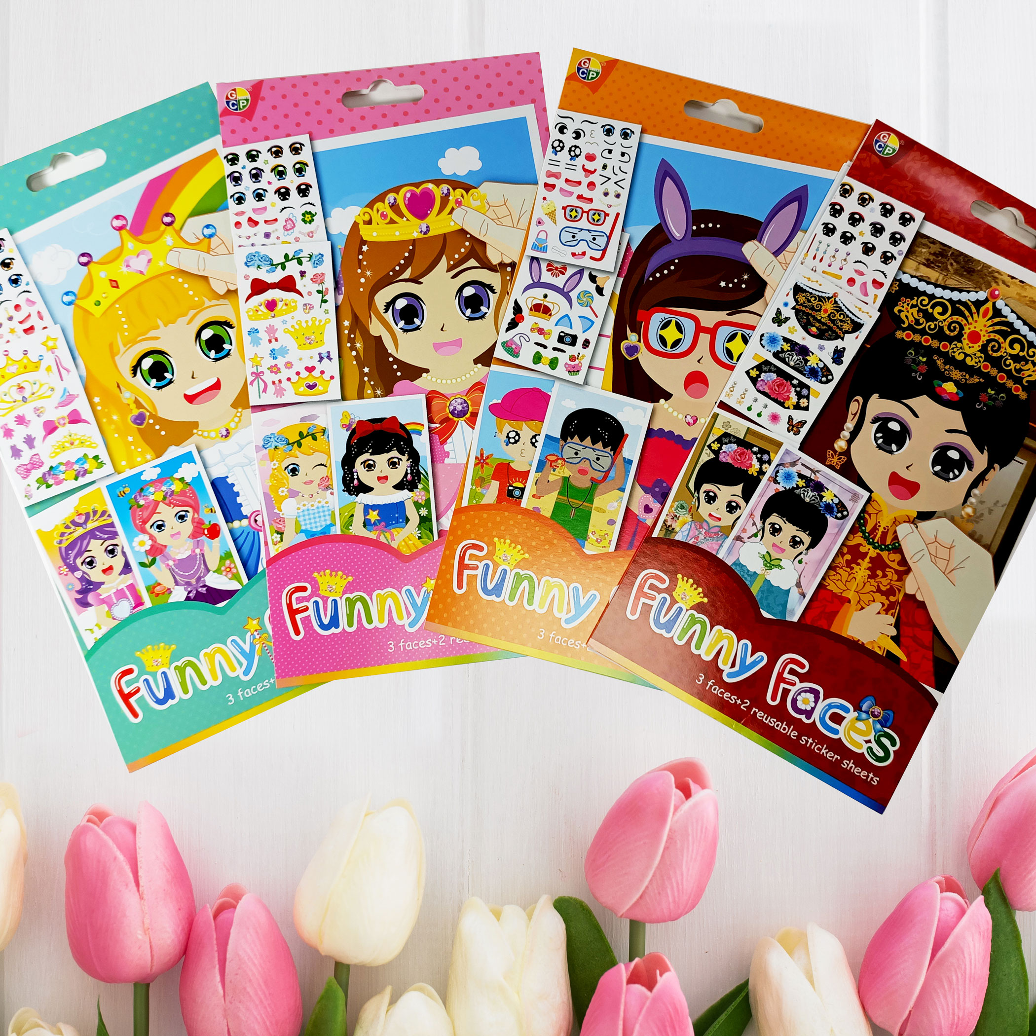 DIY game pack repeat stickers funny face stickers let kids play ...