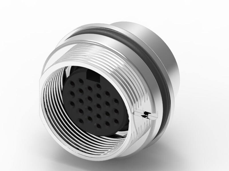DIN M16(F) 24PIN Front Lock PCB Type(Lock:M18*0.75) | Taiwantrade.com