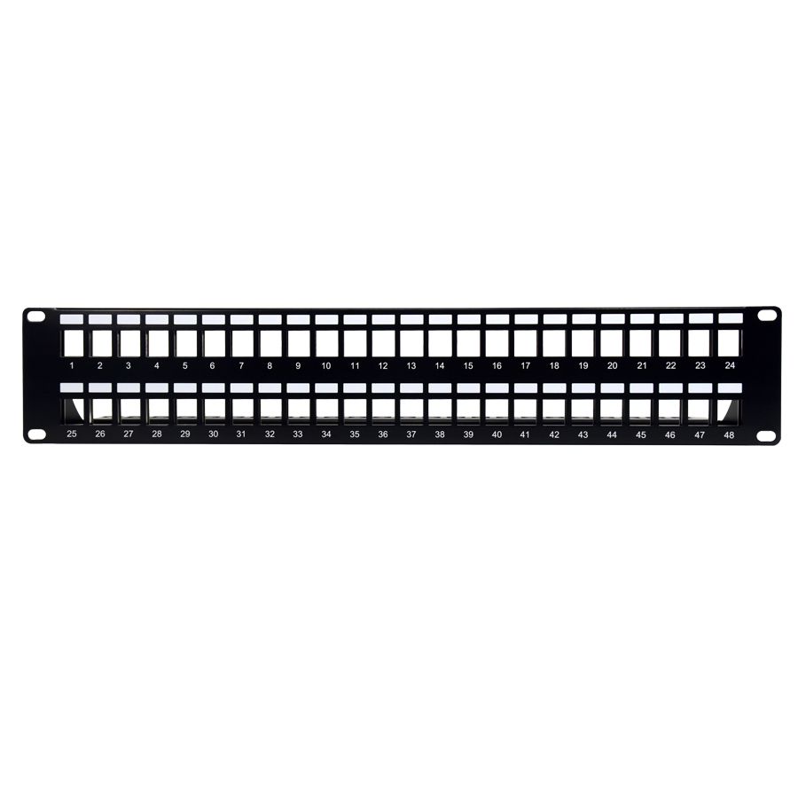 2U 48 Ports Flat Unloaded Copper Patch Panel | Taiwantrade