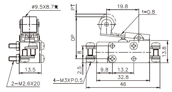 TEND天得微動開關(雙迴路型)TW-1014A-可鑫科技股份有限公司