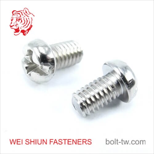Machine screw nickel coated steel slot cross recess m3x8 | Taiwantrade