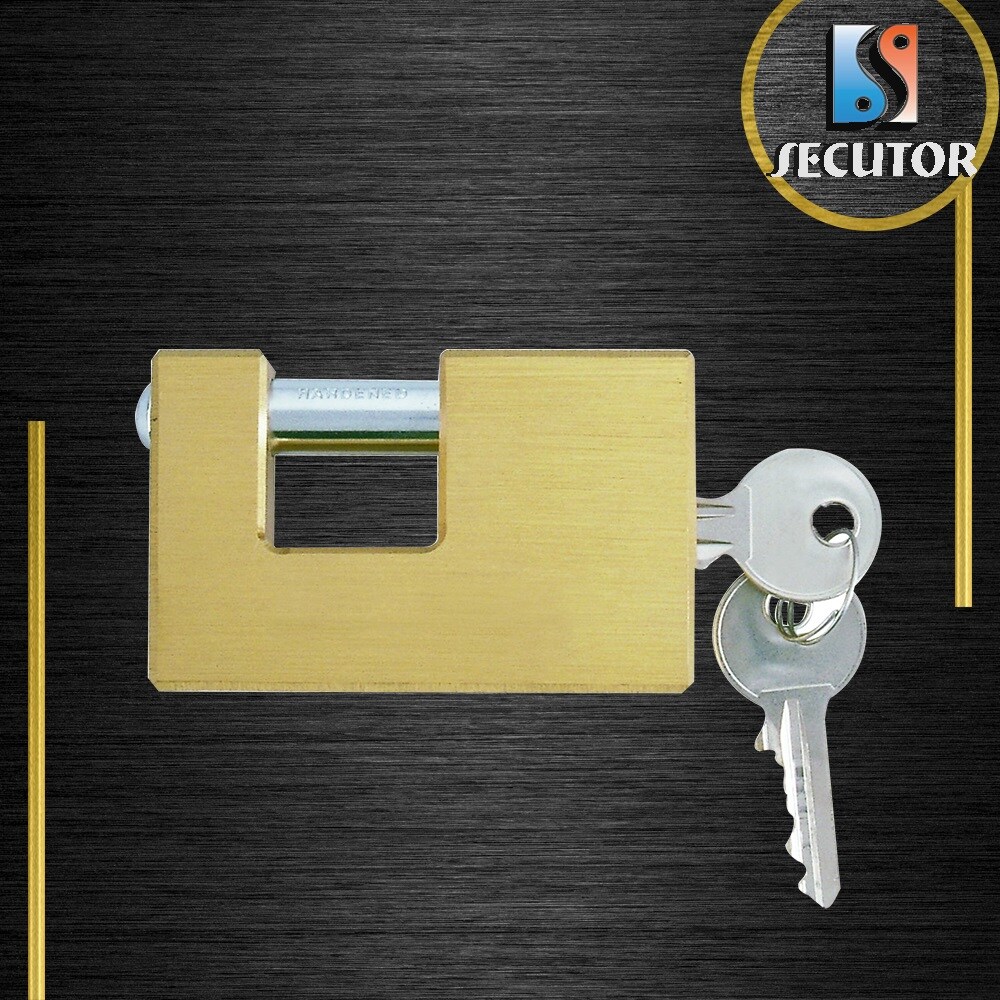70mm Heavy Duty Brass Rectangular Padlock | Taiwantrade.com