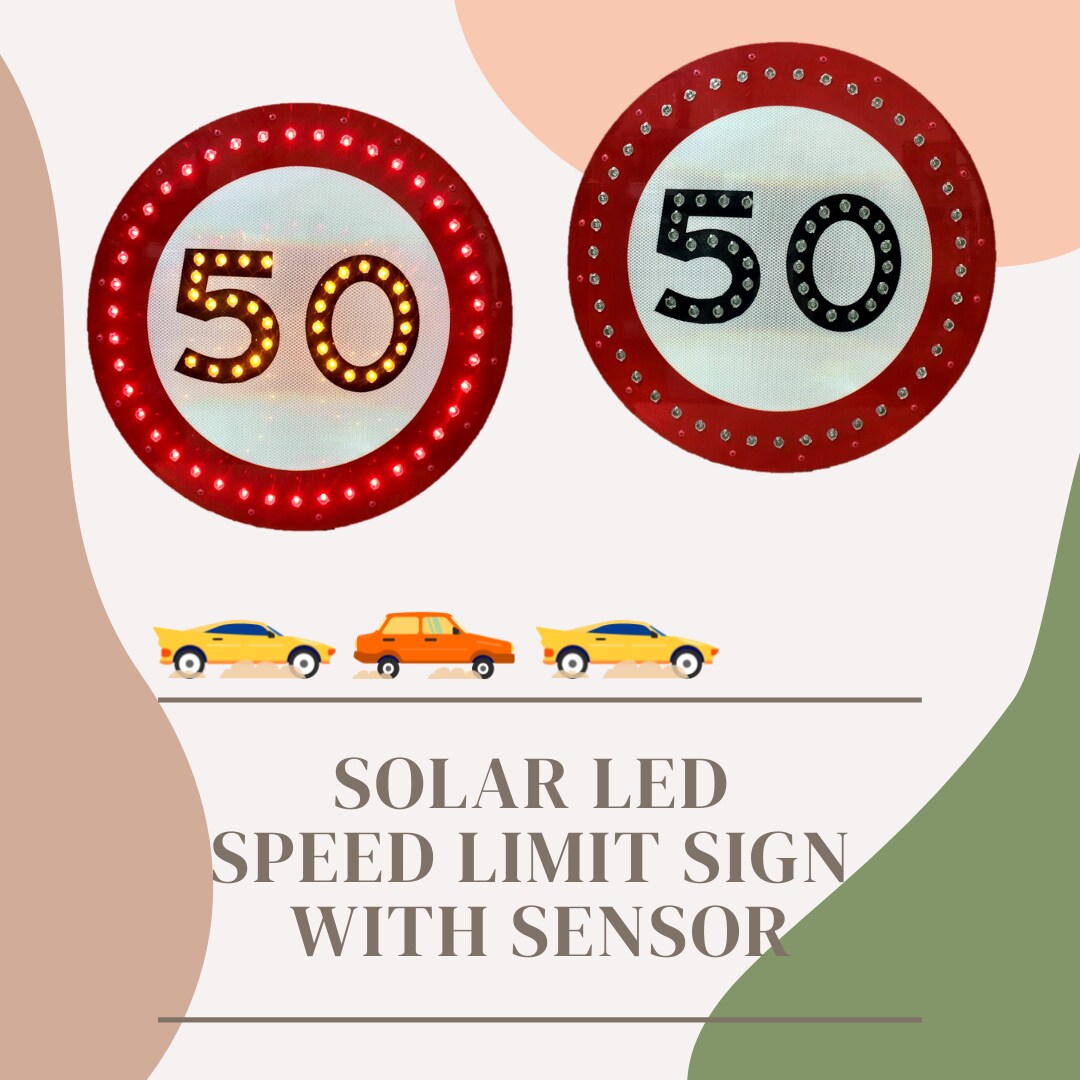 Solar LED Speed Limit Sign with Sensor | Taiwantrade