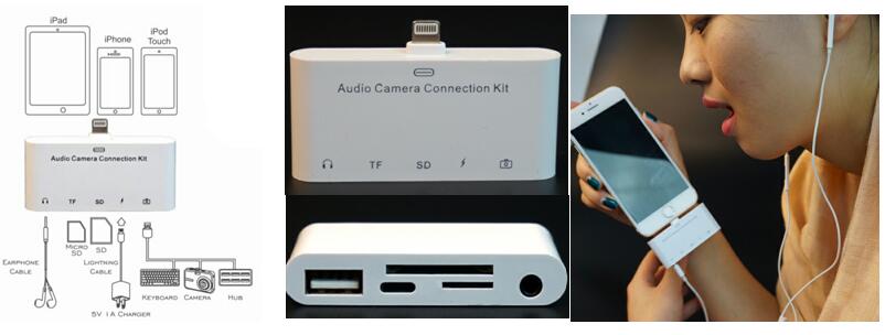 Common Used Audio & Video Cable, Lightning Audio Camera Connection Kit ...