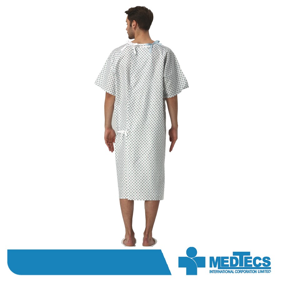 Fashion Soft Wrap-around Durable Short sleeve Hospital Patient Gown