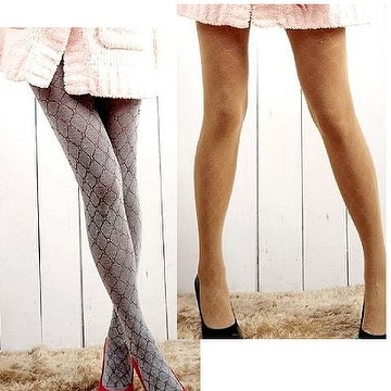 Combed cotton tights with diamond pattern in 2 colors,Stockings ...