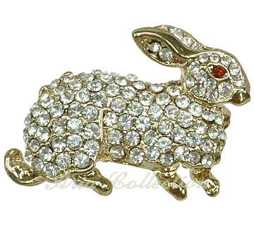 Rabbit brooch Rhinestone brooch | Taiwantrade.com