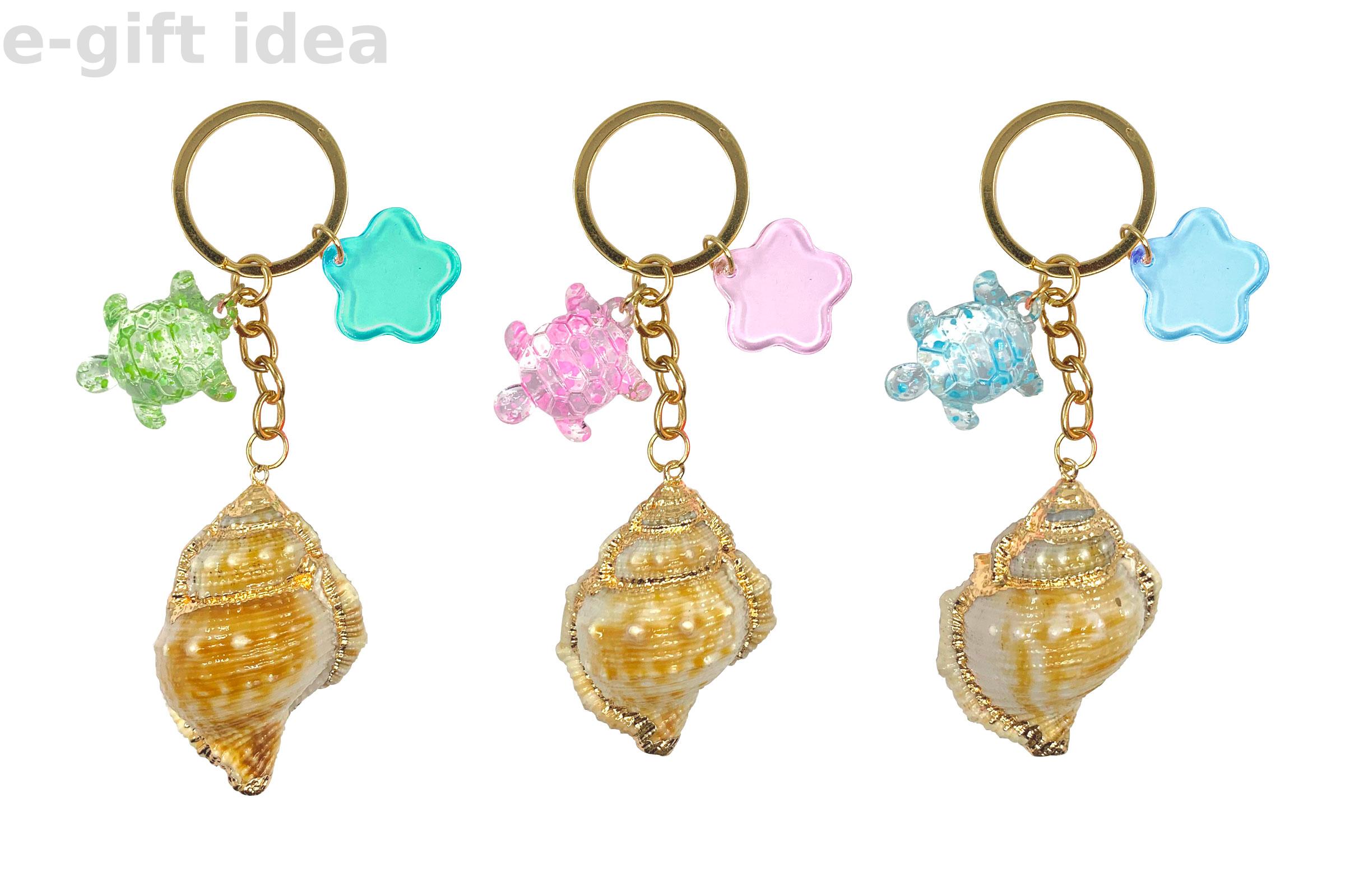 Turtle Gold Sea Shell Keychain | Taiwantrade