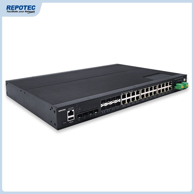 L3+ Managed Industrial PoE Switch, 16-P Gigabit PoE + 8-TP/SFP(100/1G ...