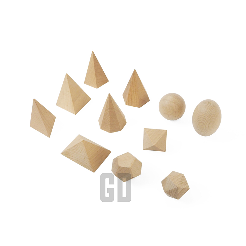Plain Wood Geo Blocks Set | Taiwantrade