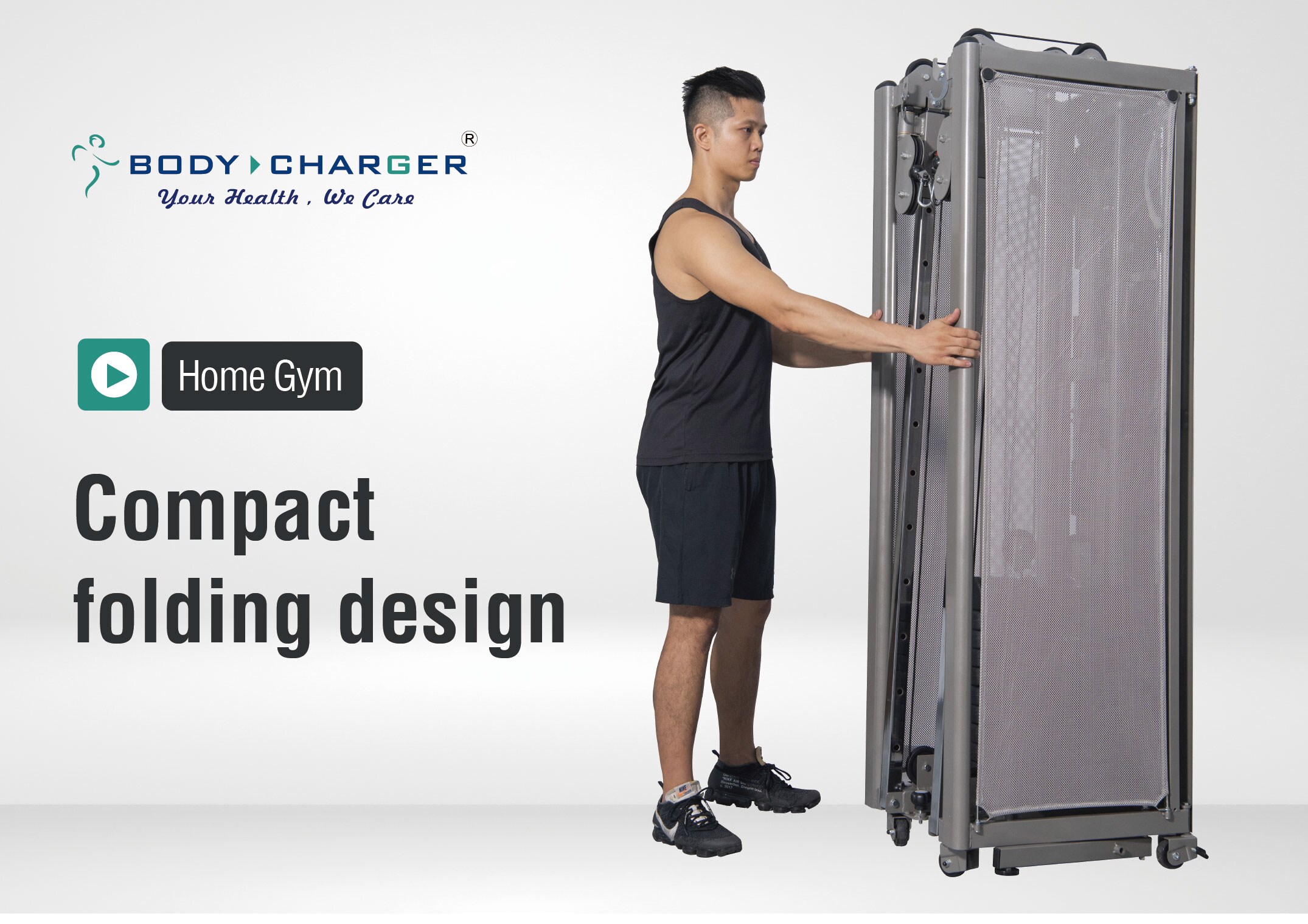 Compact Home Gym Equipment with Workout Bench Folding Home Gym ...