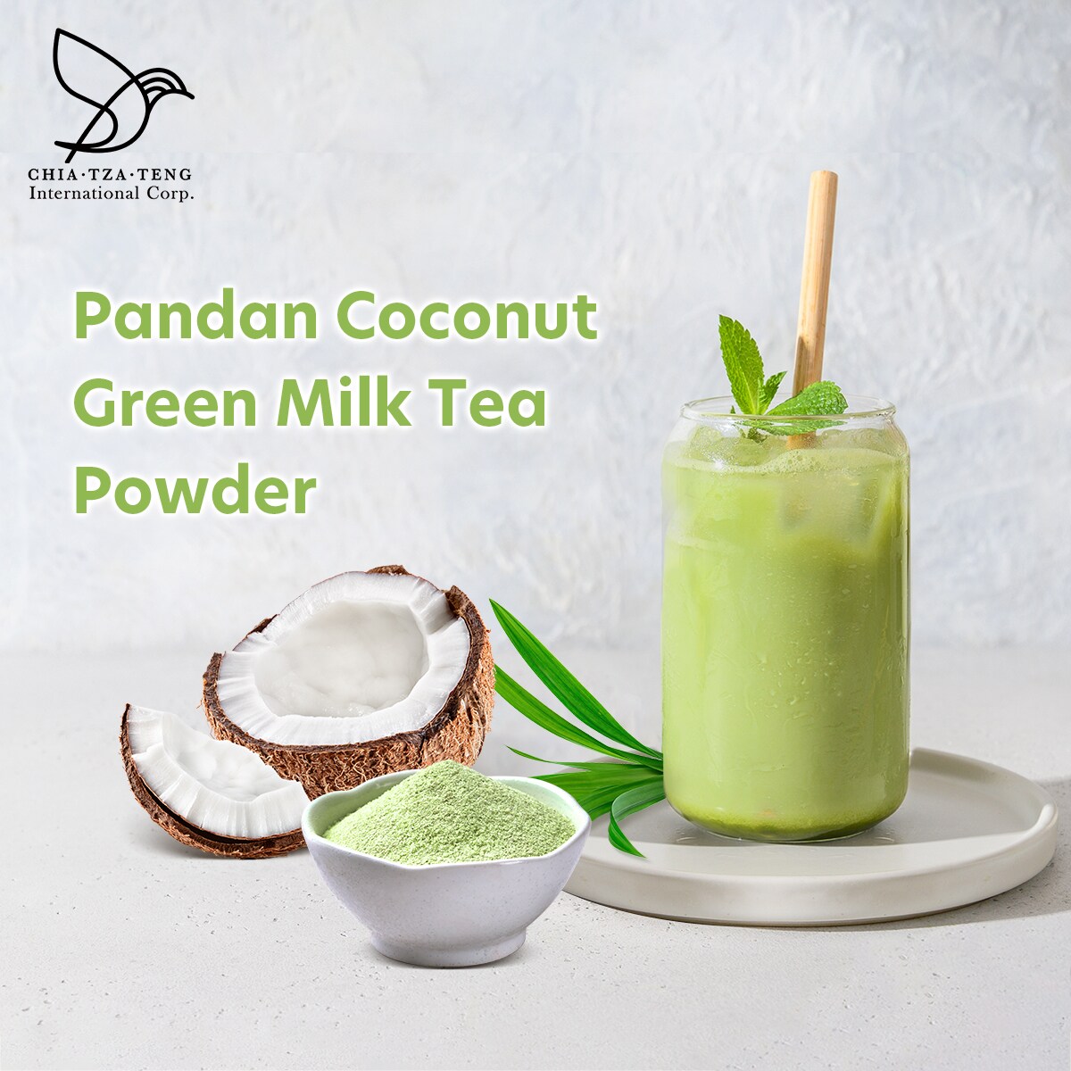 Pandan With Coconut flavor Green milk tea powder | Taiwantrade