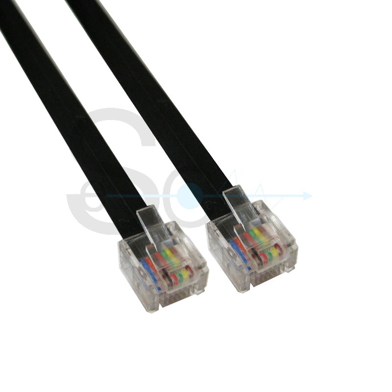 LAN UTP RJ45 8P8C Plug Short Type Flat Cable Black | Taiwantrade.com