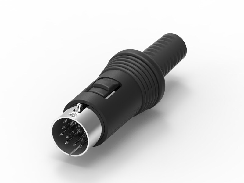 DIN Plugs (M) 12PIN Assembly Type-With Lock | Taiwantrade.com