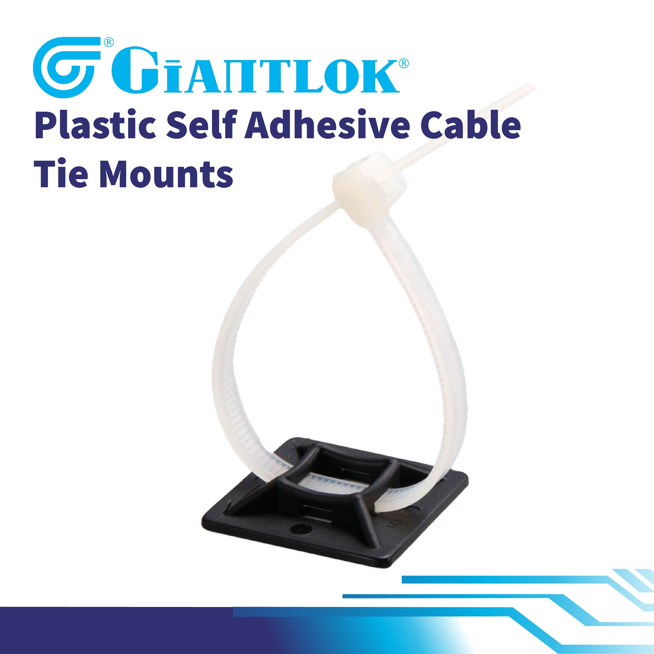 Plastic Self Adhesive-backed Cable Tie Mounts for Wire Holder | Taiwantrade