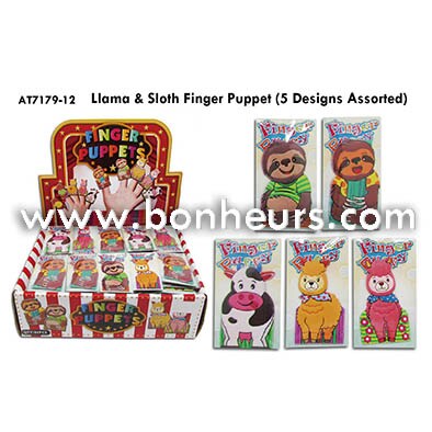 LLAMA & SLOTH FINGER PUPPET (5 DESIGNS ASSORTED) | Taiwantrade