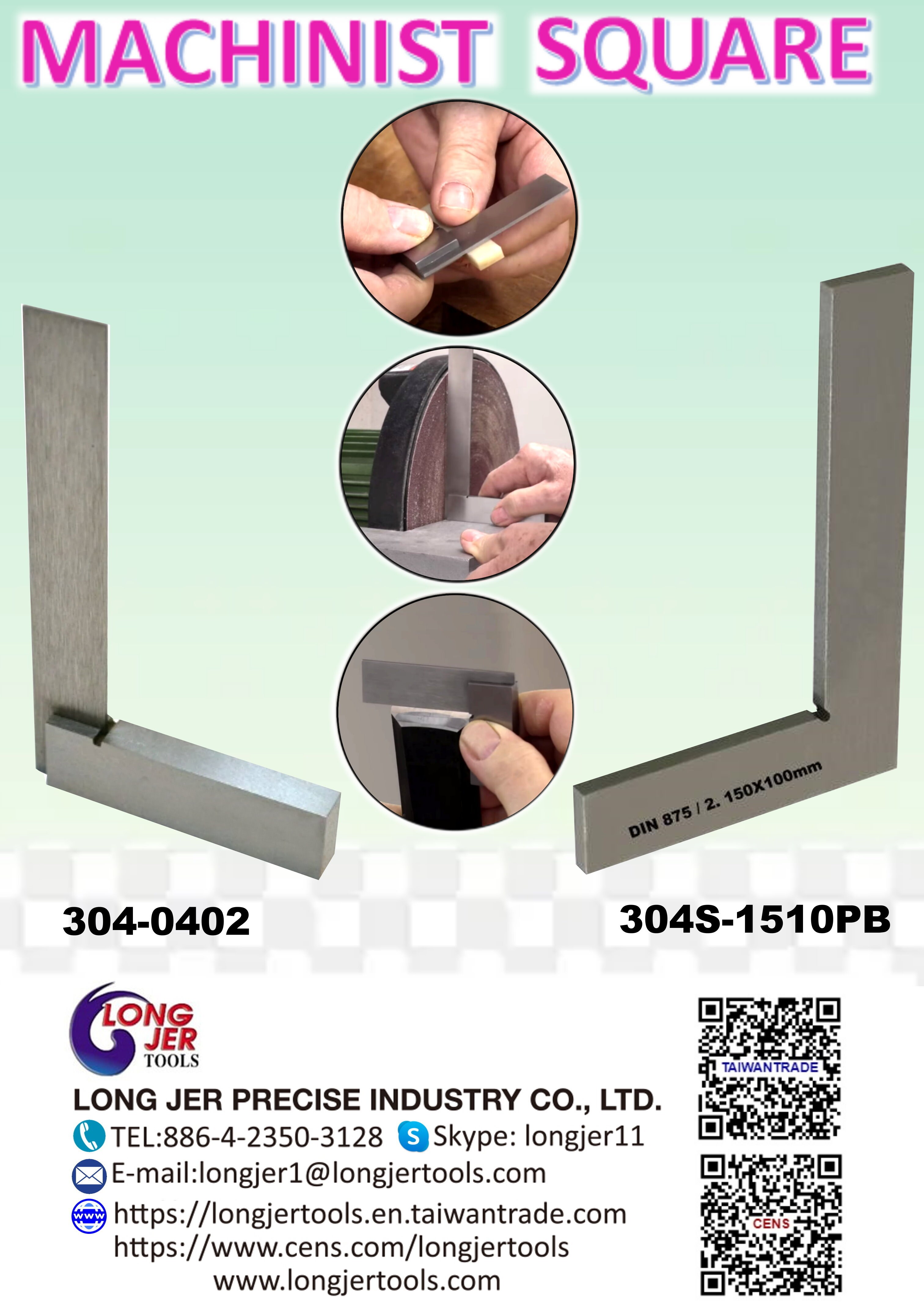 4” Machinist Square And 150*100mm Straight Edge Super Precise Flat ...