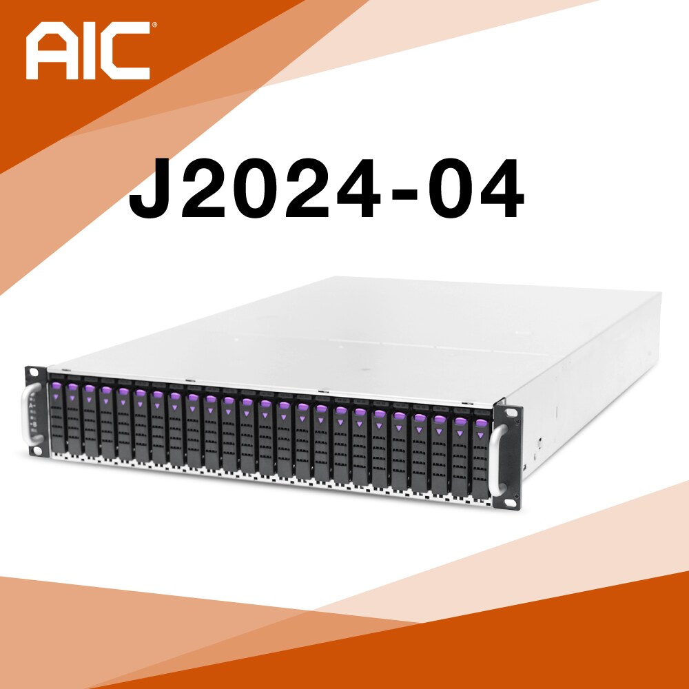 AIC 2U 24-Bay NVMe JBOF (J2024-04) | Taiwantrade.com