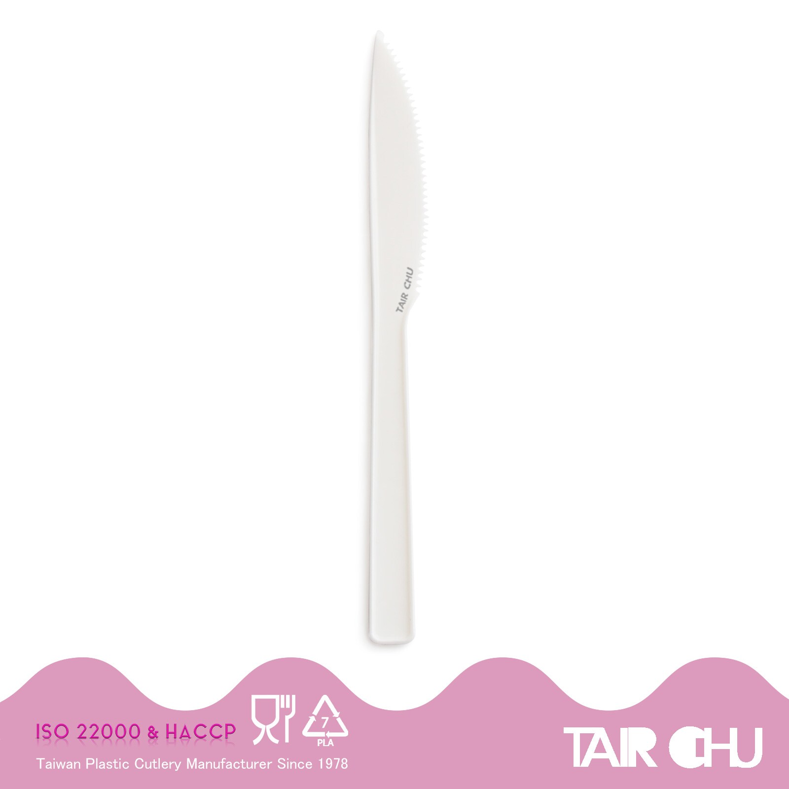 The 16.5cm CPLA Biodegradable Knife | Taiwantrade