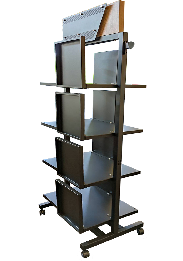 Custom 4 tier Clothing Display Rack with POP | Taiwantrade