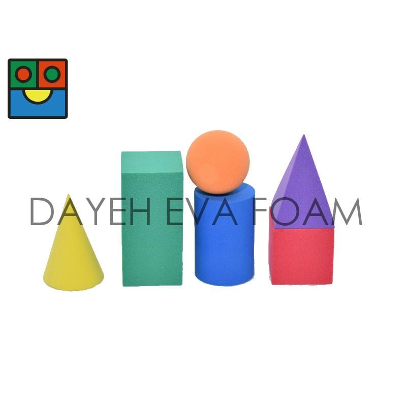 Foam Geometric Solids, 6 pieces, 1-9/16-Inch(40mm) base, EVA FOAM ...