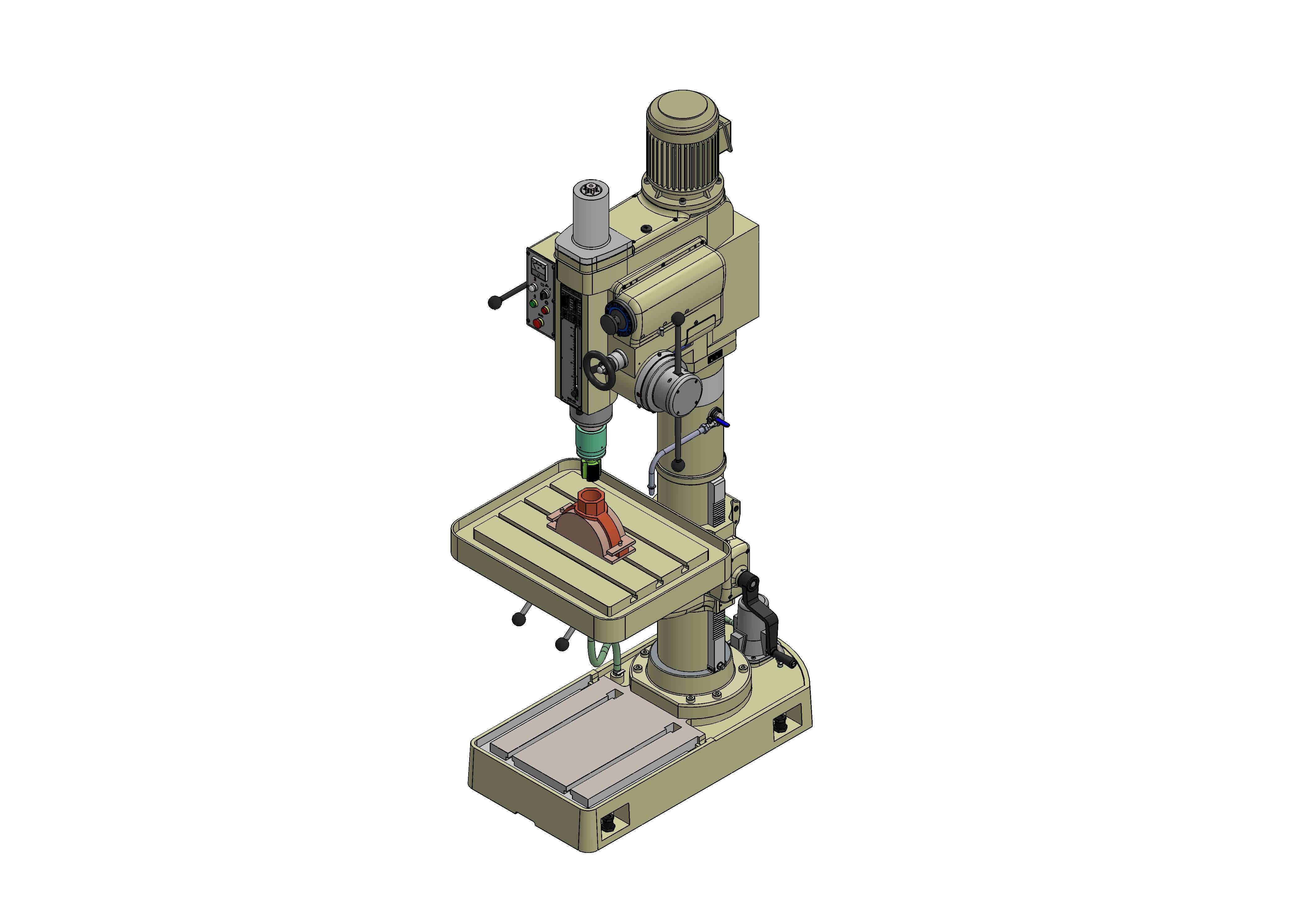 Upright Drilling & Tapping Machine(Auto tappung)(square table ...