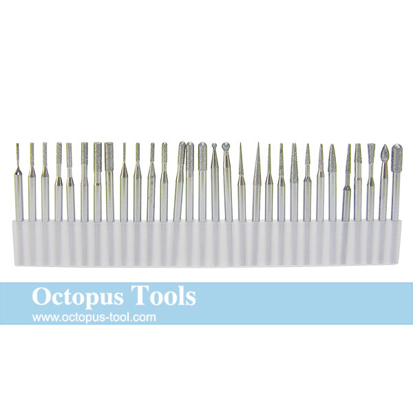 Diamond-Coated Tip Assorted Burrs 30pcs/set | Taiwantrade.com