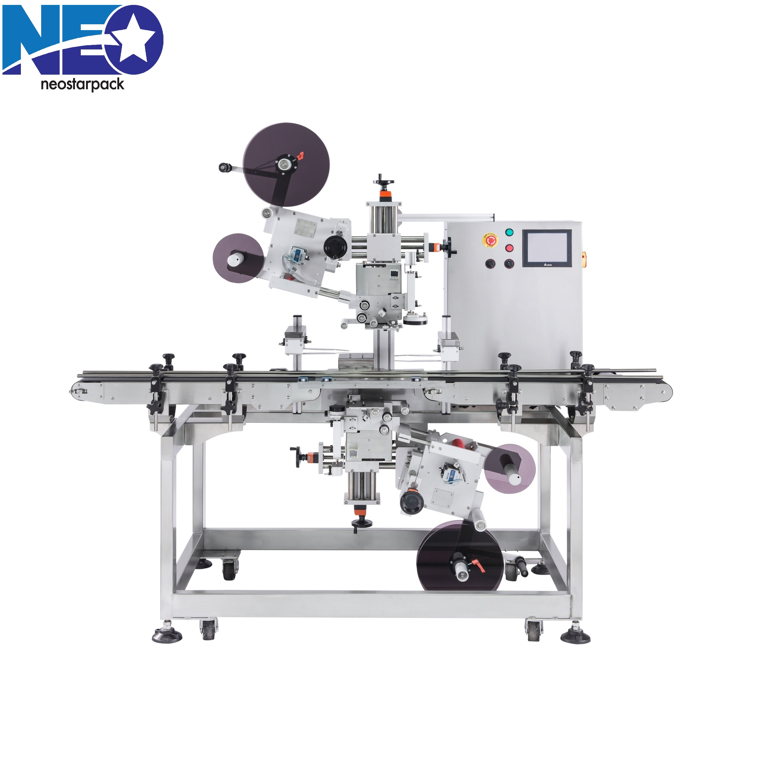 "Black paper bags"tamp top and bottom labeling machine | Taiwantrade