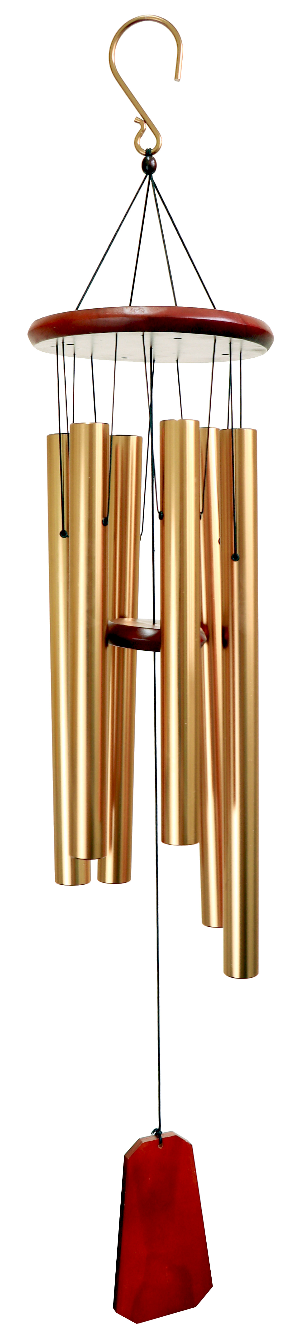 45" Elegant Red and Bronze Chimes for Interior and Outdoor Use ...